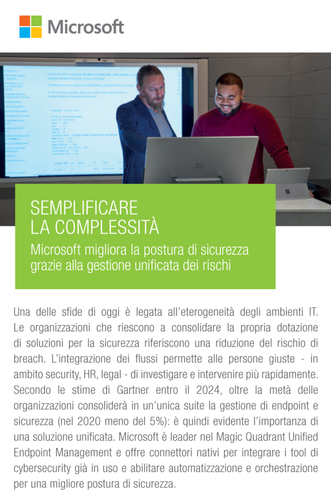 Cybersecurity - Un progetto de Il Sole 24 ORE per Microsoft